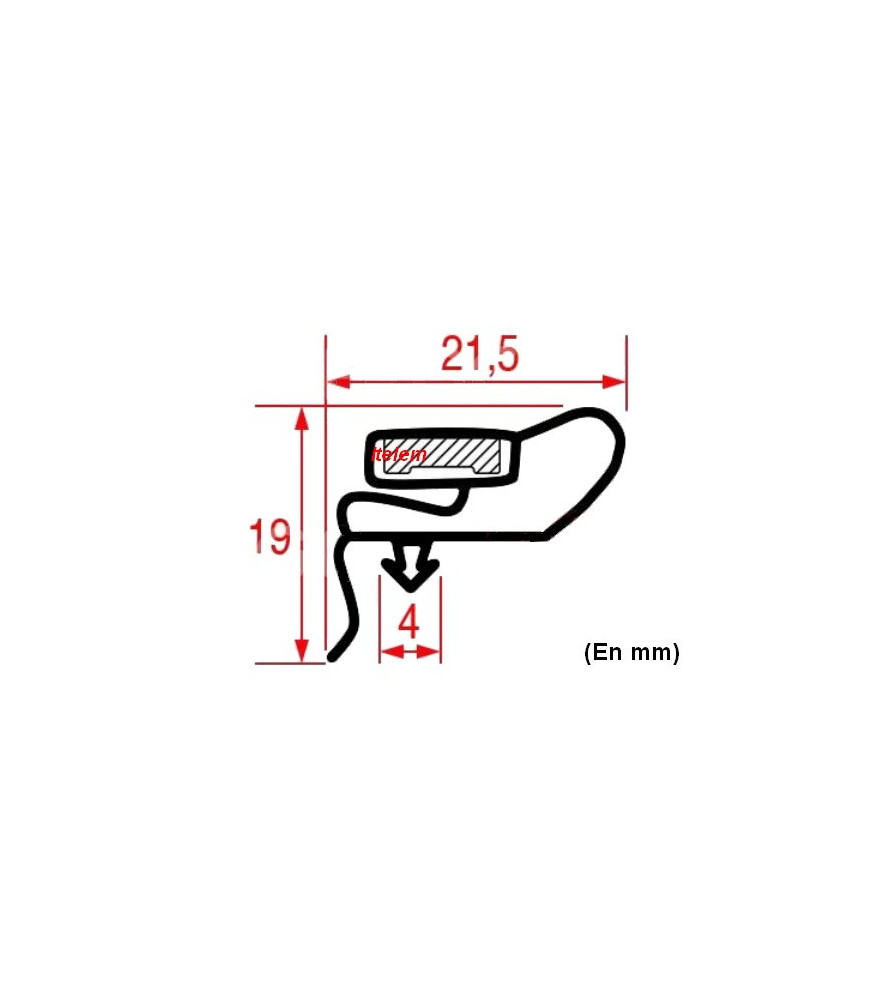 Joint de porte armoire réfrigérée Franstal Liebherr 7109409