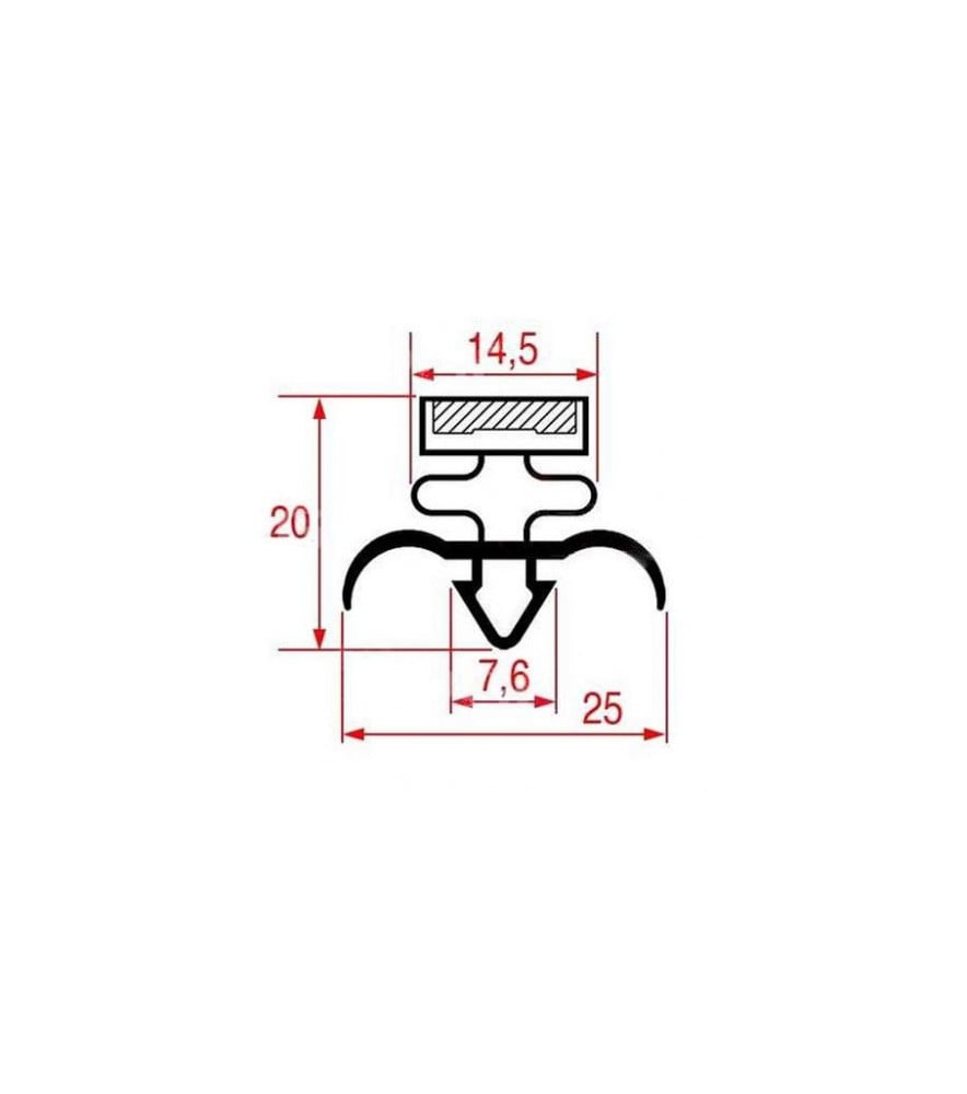 Joint de porte table réfrigérée Foster 643 x 611 mm